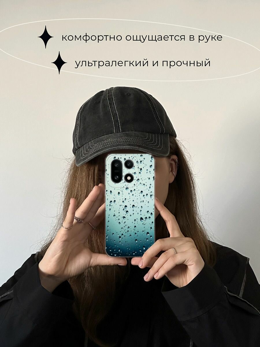 Силиконовый чехол на OnePlus 15 / Ван Плас 15 с принтом Капли — фото 1