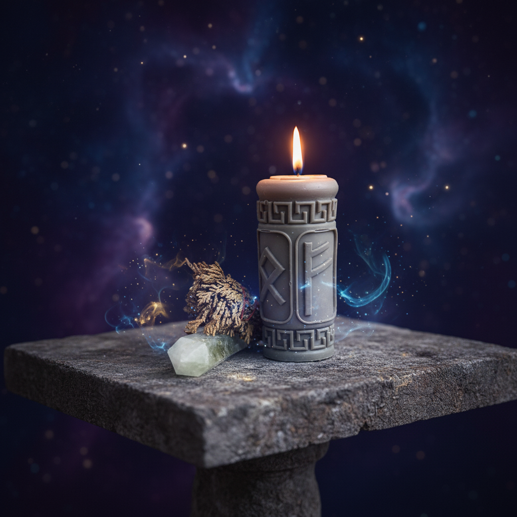 Магические свечи ручной работы с рунами на "денежный магнит"