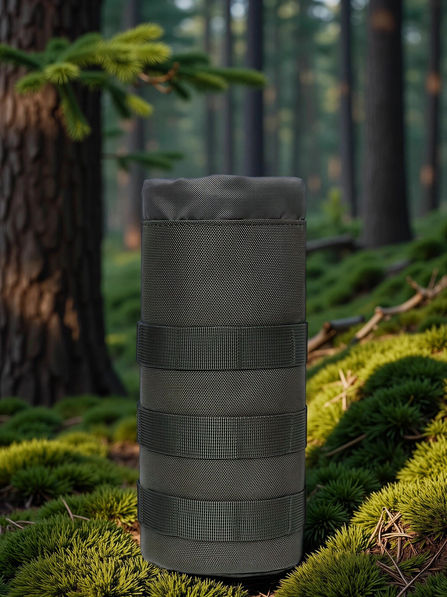 Сумка для бутылки с водой на 1л, подсумок тактический оливкового цвета