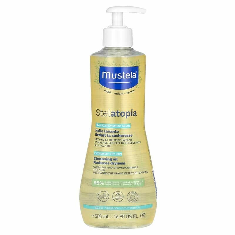 Mustela Масло для купания для младенцев с атопической кожей Stelatopia, 500 мл