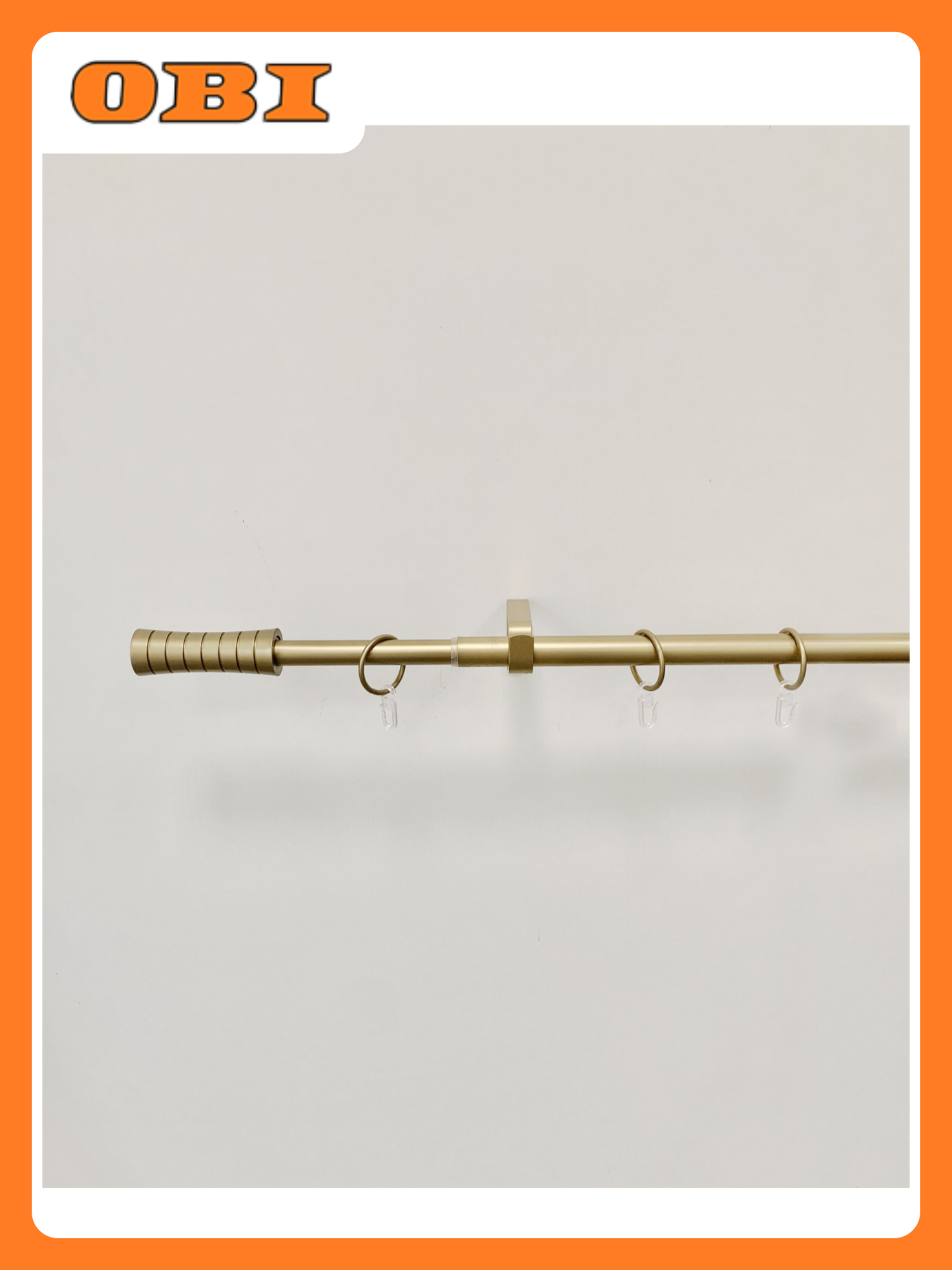 Карниз Orbis "Симпл. Брона", однорядный, раздвижной, металл, коричневый