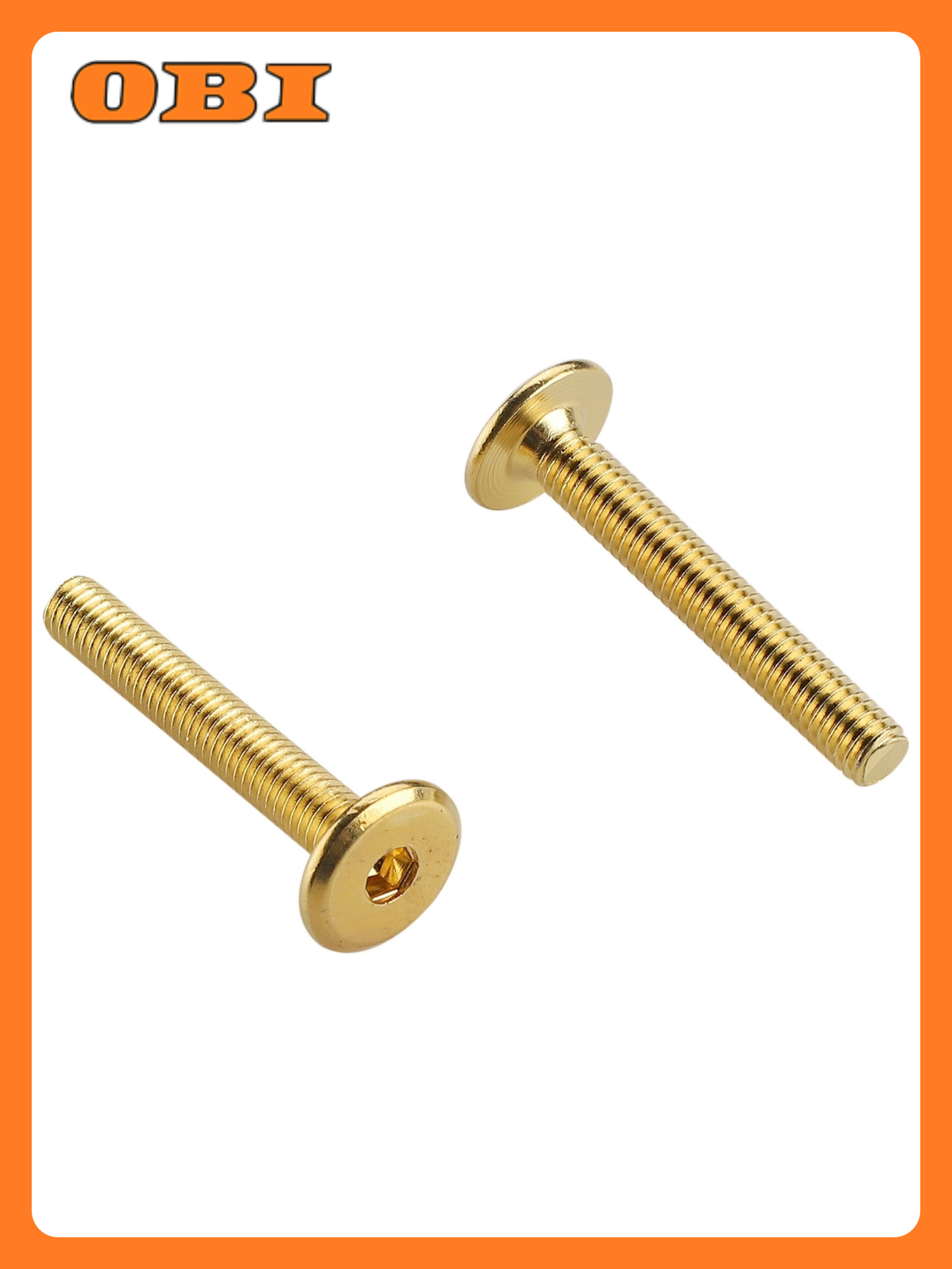 Винт мебельный с плоской головой латунированный М 6 х 50 мм 20 шт