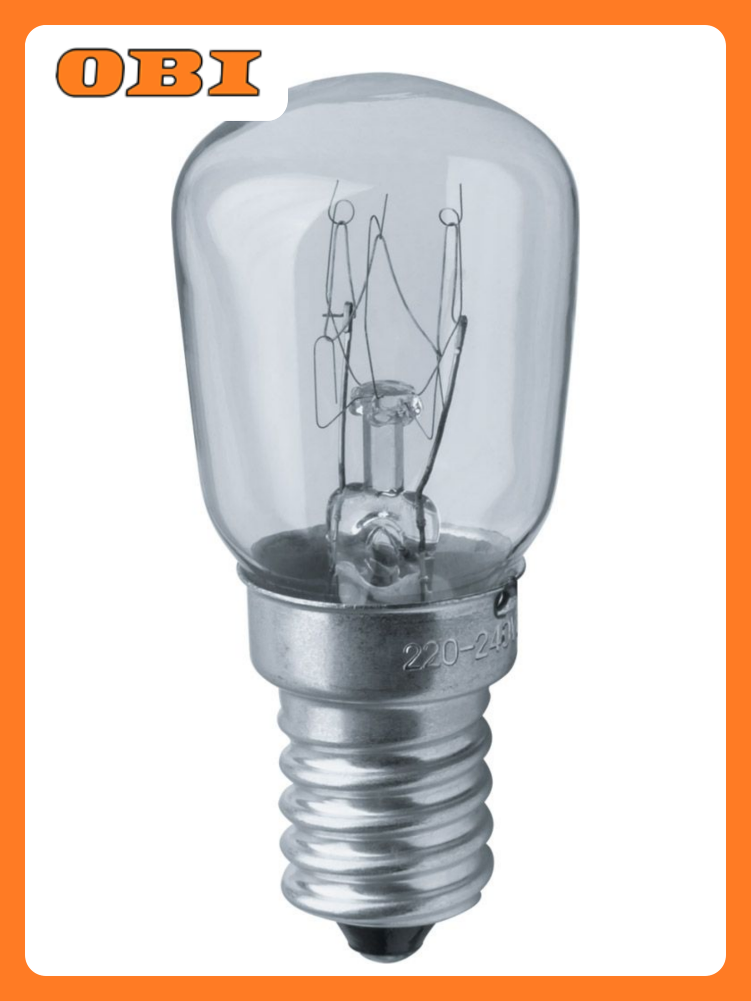 Лампа накаливания Navigator NI-T26, E14, 15Вт, 80лм, 2700К, бесцветная, 60мм