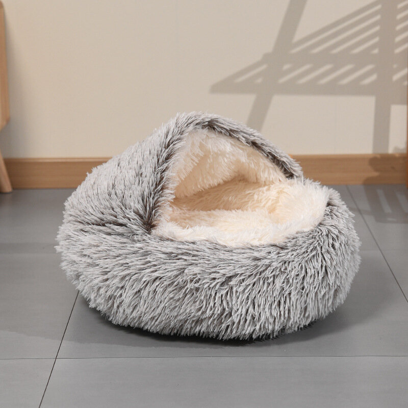 2025 Теплое зимнее гнездо полузакрытое гнездо полузакрытое кровать гнездо кровать для четырех сезонов гнездо для длинношерстного кота