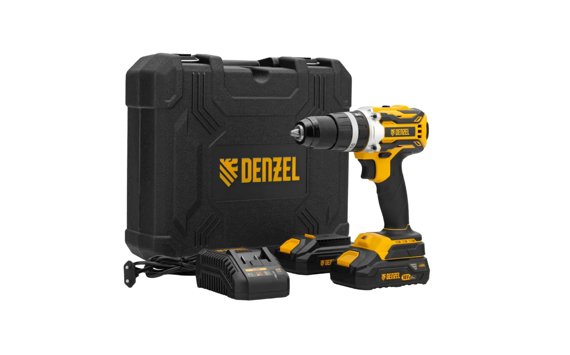 Дрель-шуруповерт DENZEL CIDB1802