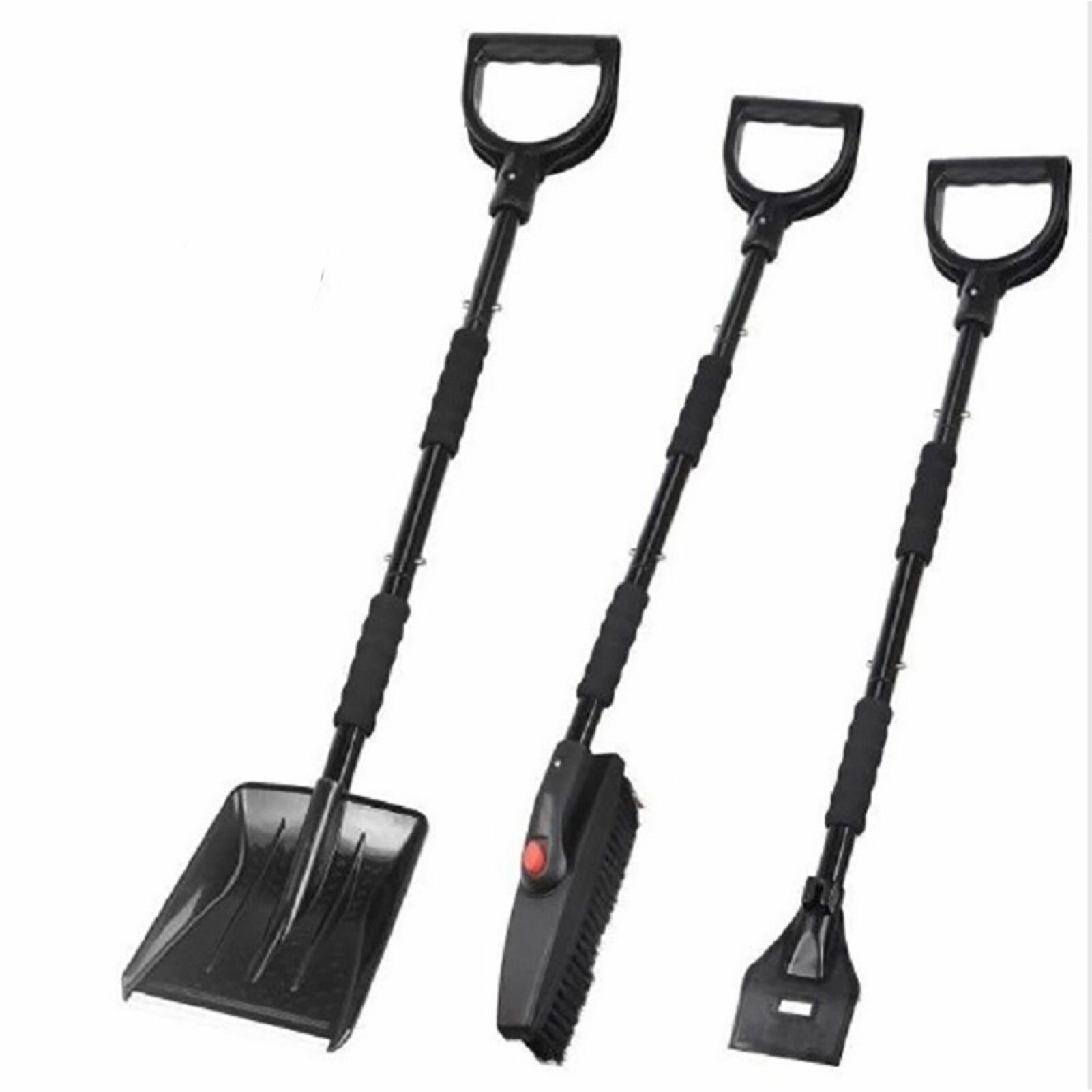 Набор складных лопат 3 в 1 для уборки снега с автомобиля и кемпинга