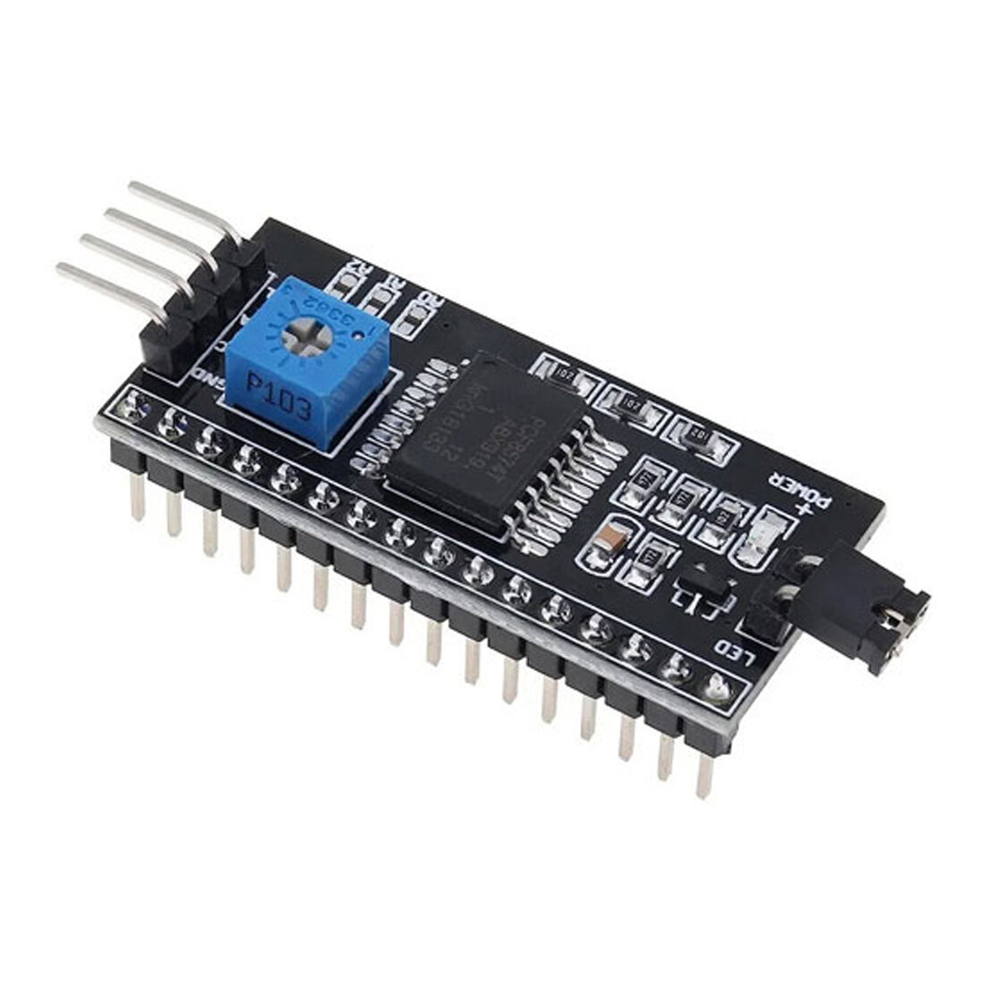Интерфейсный модуль I2C для LCD дисплеев с параллельным интерфейсом (1602, 1604, 2004), 1 шт.