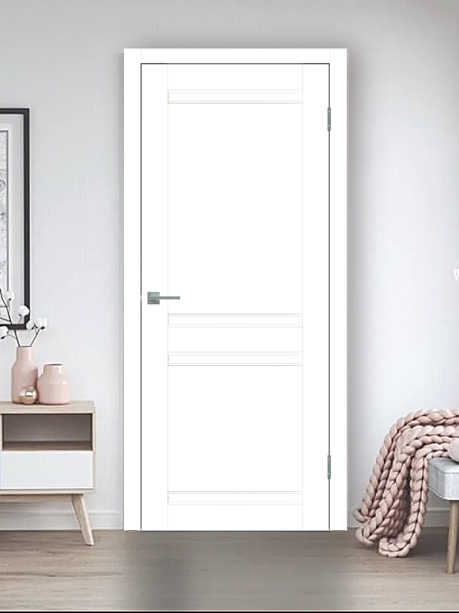 Дверь межкомнатная TRIADOORS L11, глухая , в комплекте, ПВХ, Сатин белый MODERN, МДФ, 80х200 см, 1 шт.