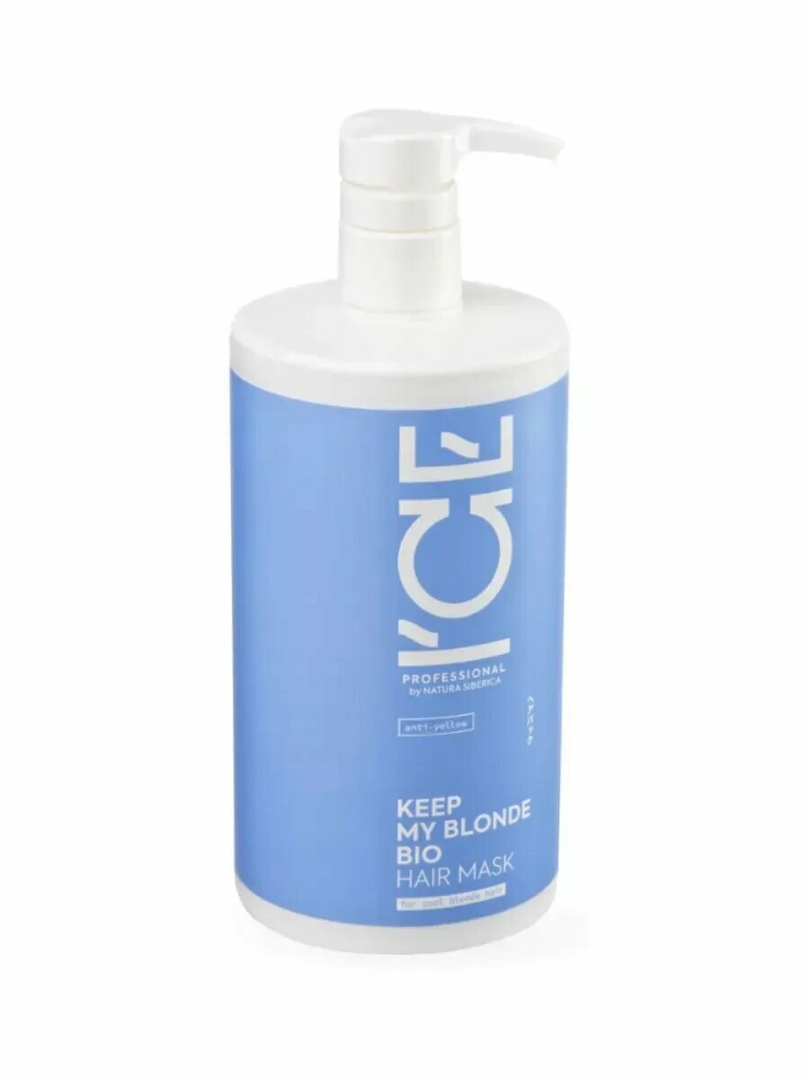 Тонирующая маска ICE Professional "Keep My Blonde Hair", для светлых волос, органическая, 750мл