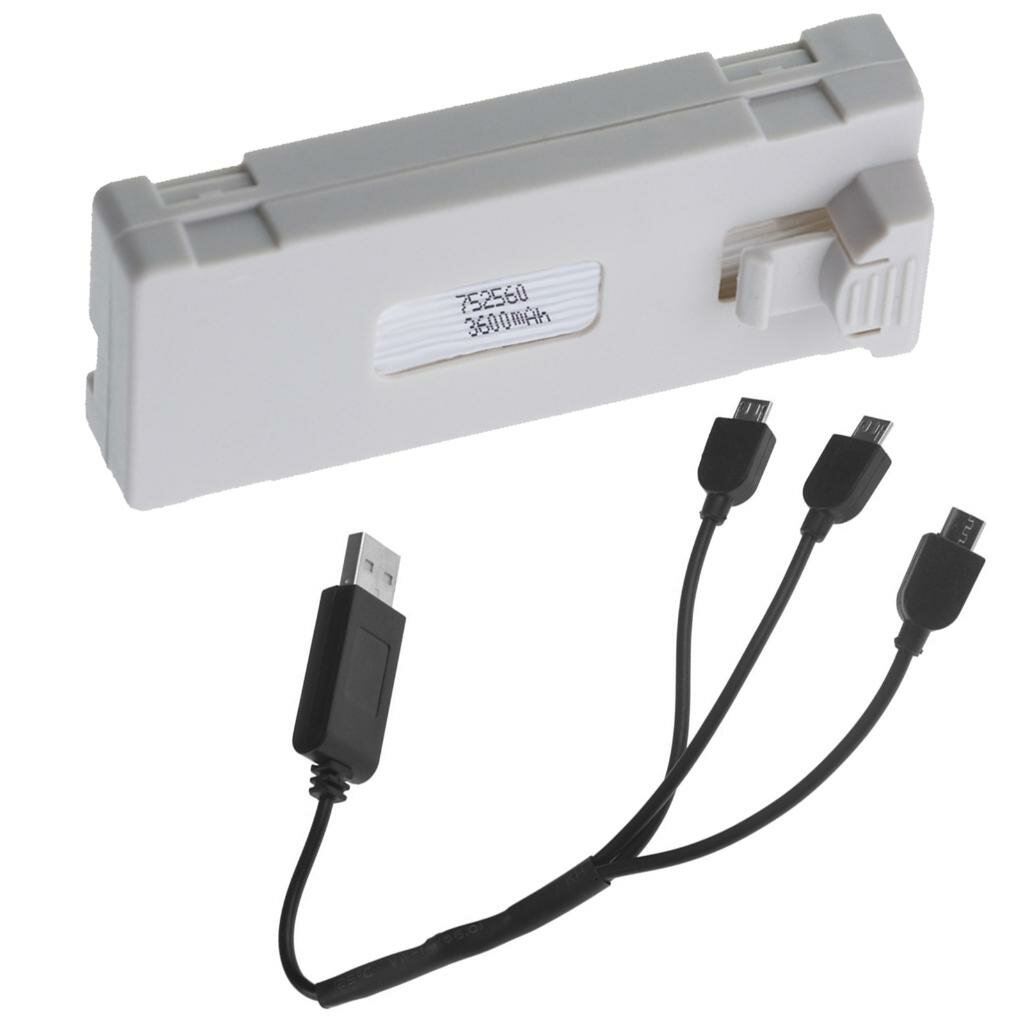 Батарея 3600 мА·ч для дронов E88/E99/E89/P1/K7, Серый