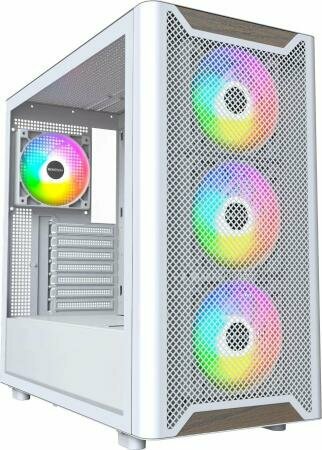 Корпус Montech XR Wood белый без БП ATX 9x120mm 4x140mm 2xUSB3.0 audio bott PSU