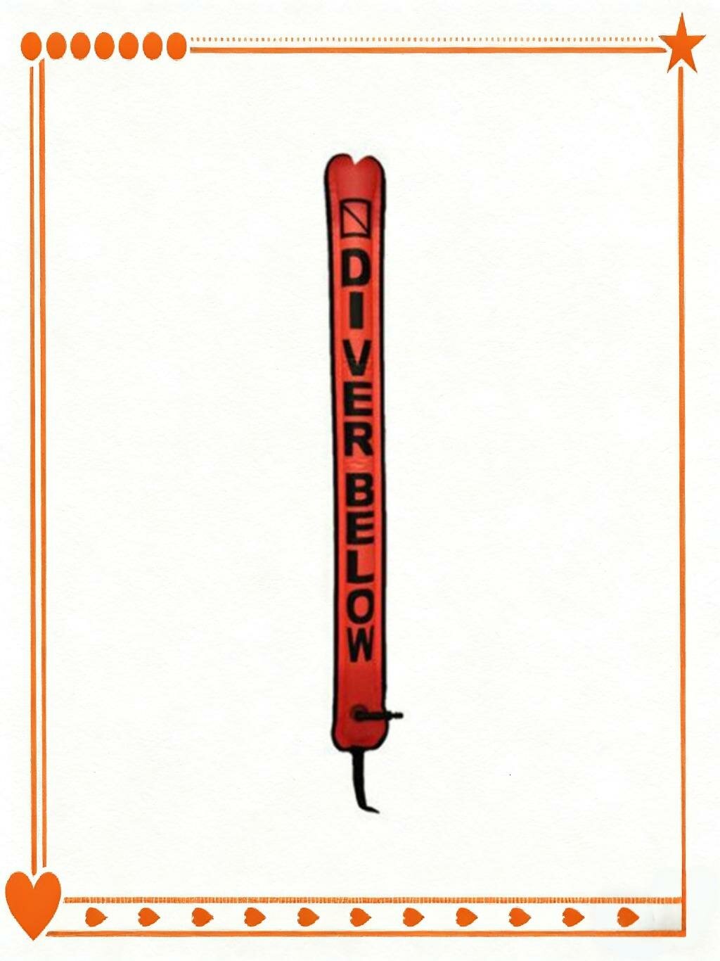 Надувной сигнальный буй для дайвинга, красный