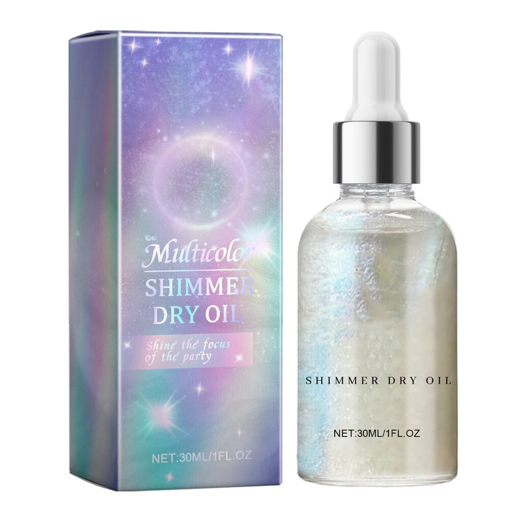 1 флакон масляного блеска для тела party body glitter oil-color