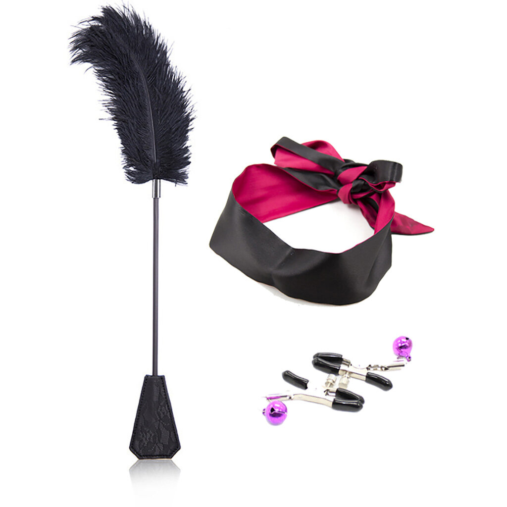 Набор перьевых повязок на глаза и зажимов для сосков для БДСМ-игр, забавная игра, секс-игрушка для взрослых для женщин и пар