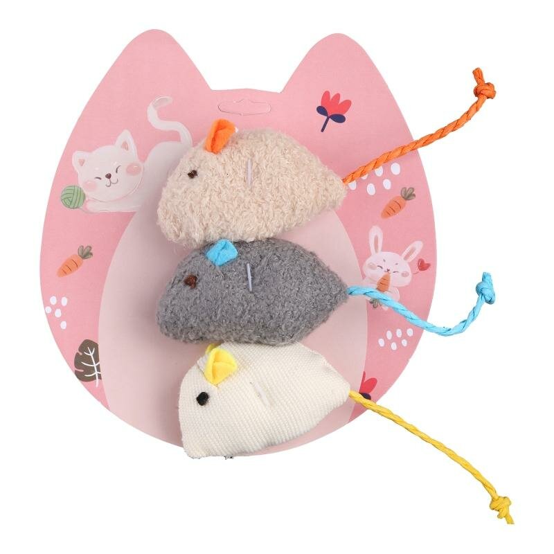 Игрушечные мышки для кошек с кошачьей мятой