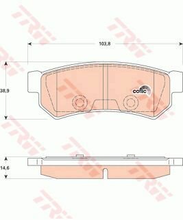 Колодки задние CHEVROLET Lacetti 08- TRW GDB4178
