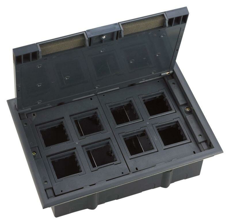 Люк MultiDesk MDK10 на 16мод. IP40 с монтажной коробкой для фальшпола SE MDK10116