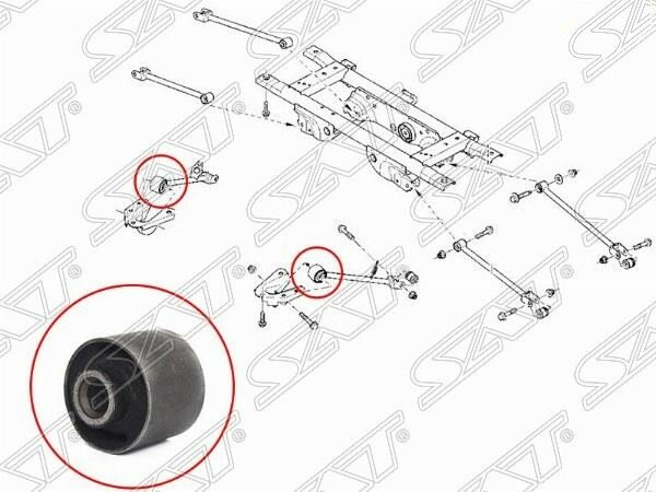 Сайлентблок SAT ST-8200841004 Nissan Terrano 14-22 / Renault Duster 10-21