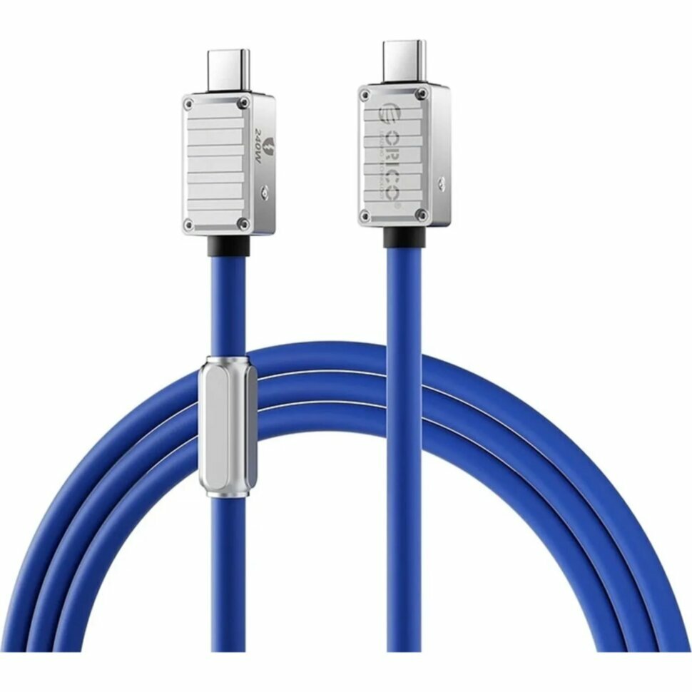 Кабель ORICO USB-C(m),40Гб/с, PD240Вт,8K@60Гц,1м, син ORICO-240B1-40-10-BL-BP, 2504382