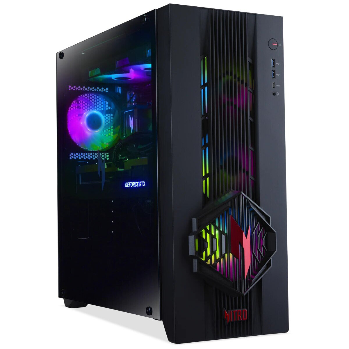 Системный блок Acer Nitro 70 N70X3D-100 AMD Ryzen 9 9900X3D/32Gb/SSD1Tb/RTX5070 12Gb/1200W/NoOS (DG. E5ACD.009) черный