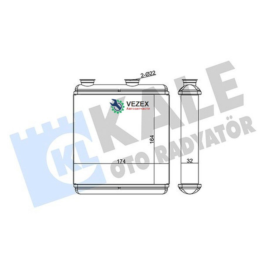 KALE 346705 Радиатор отопителя