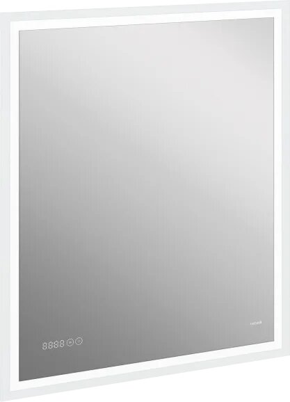 Зеркало Cersanit LED 080 Design Pro 70 со светодиодной подсветкой, с подогревом, 70 см, с сенсорным управлением, пластиковое, зеркало настенное в ванную