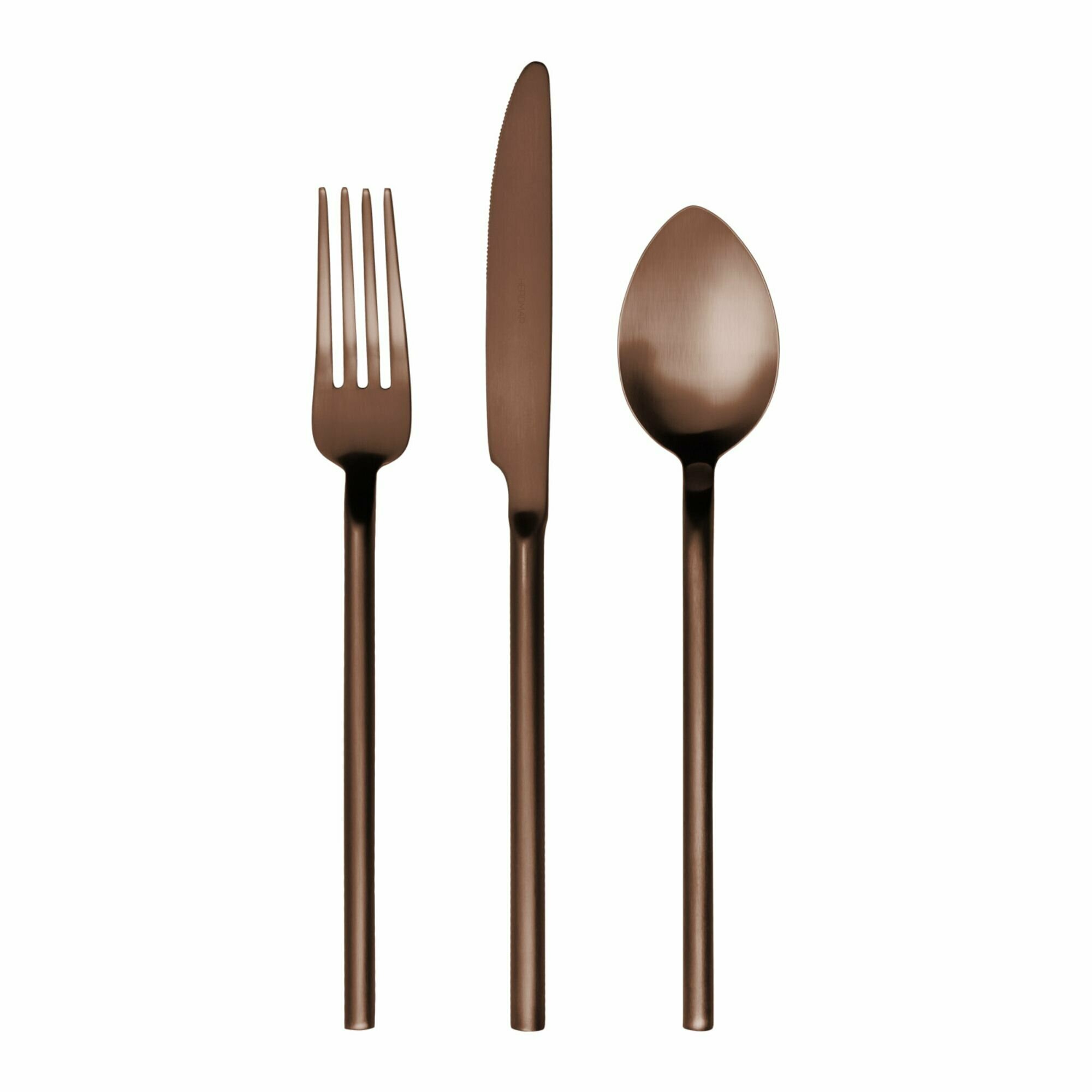 Столовые приборы Herdmar DESIREE MAT CHOCO 78, сталь 18/10, цвет шоколад матовый, 24 шт. (6 ложек + 6 вилок + 6 ножей + 6 чайных ложек) подарочная коробка