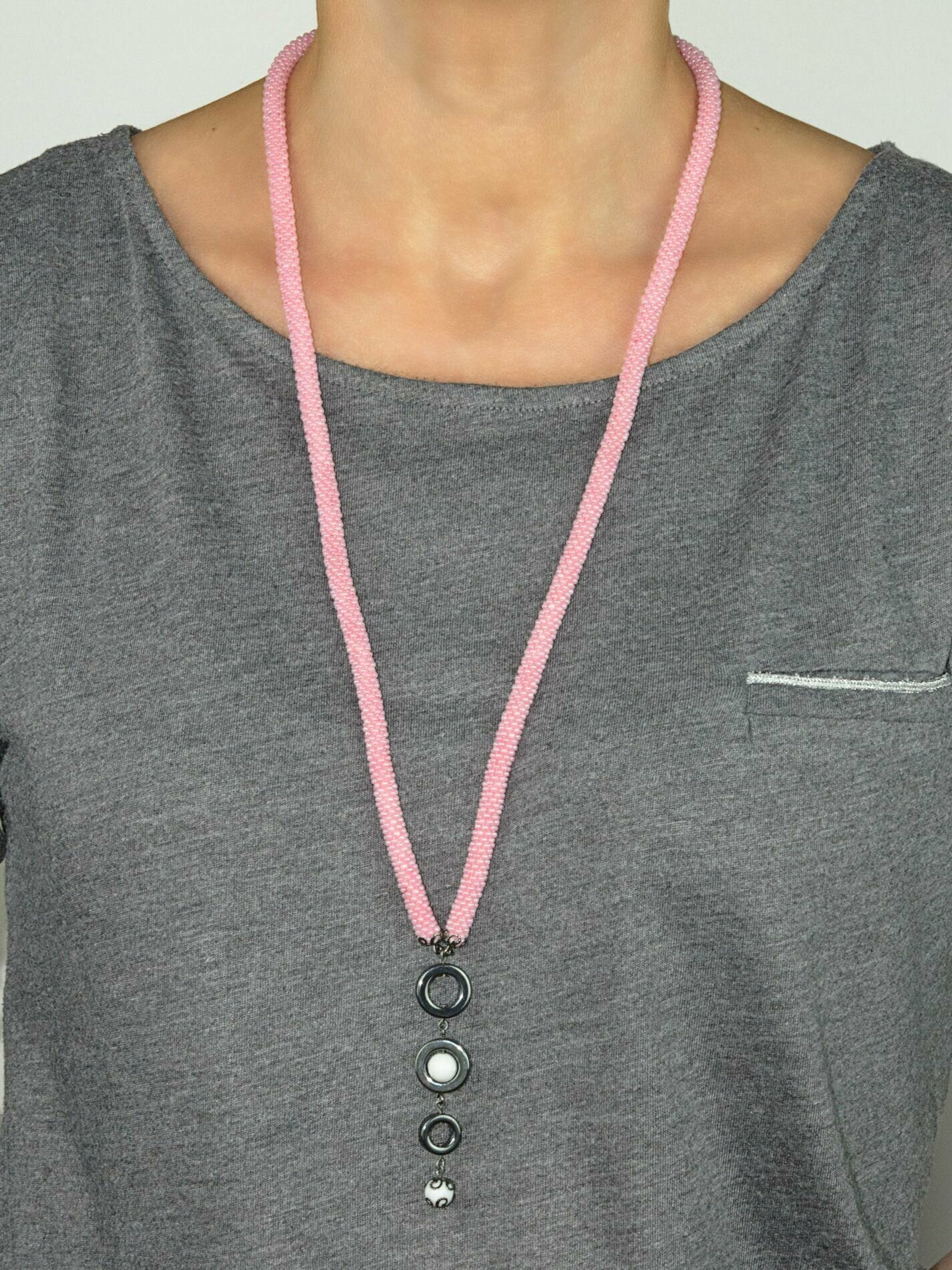 Колье, агат, гематит