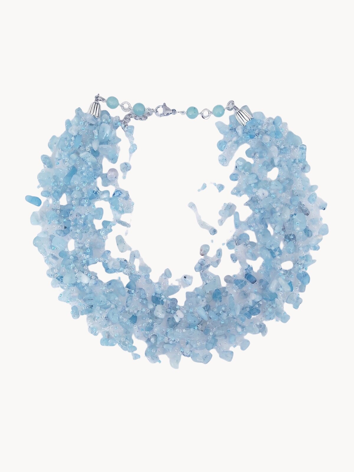 Колье, аквамарин