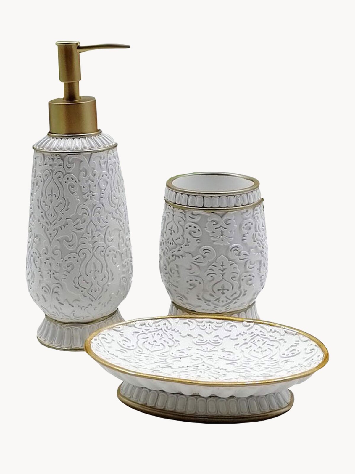 Набор для ванной Sofi de Marko №37, белый, полирезина, 3 предмета