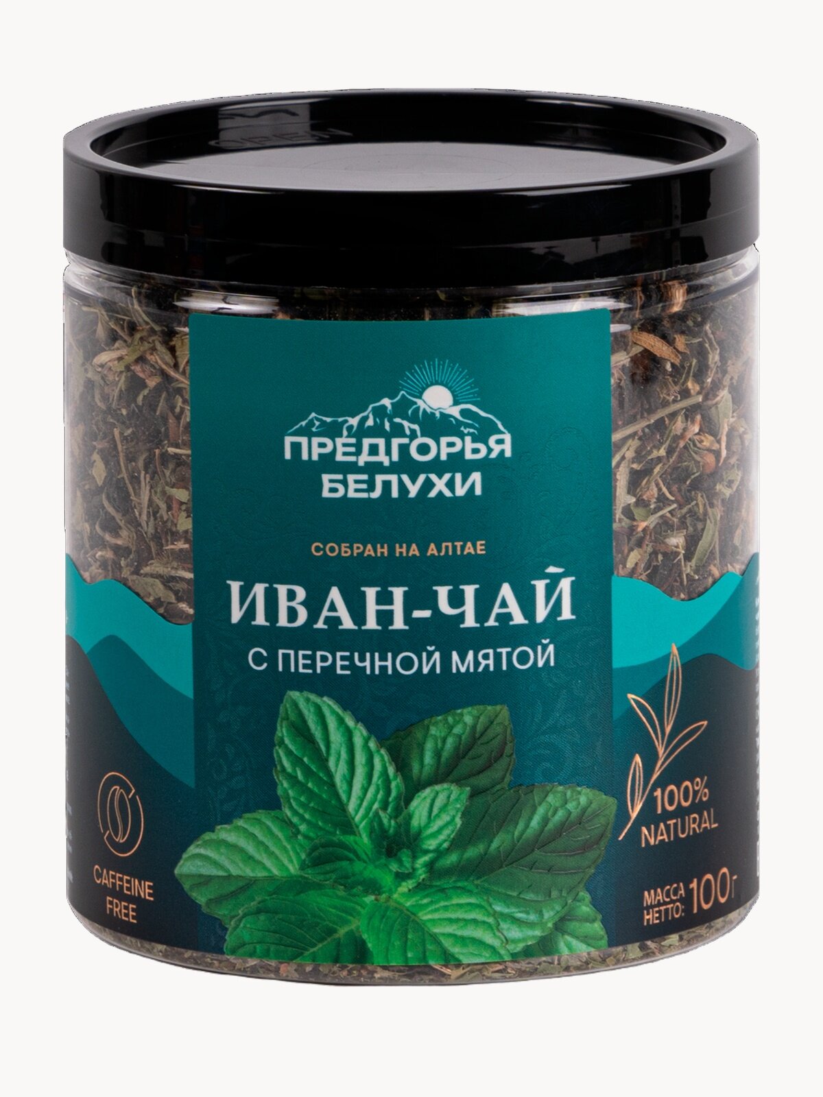 Чай Иван-чай ферментированный с перечной мятой Предгорья Белухи, 100 гр