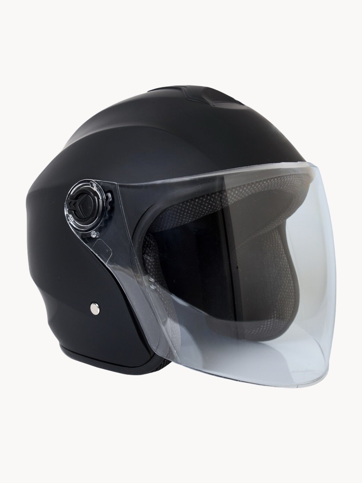 Мотошлем открытый защитный Teller Motors, шлем для мотоцикла, скутера, мужской, черный матовый, размер 59–62