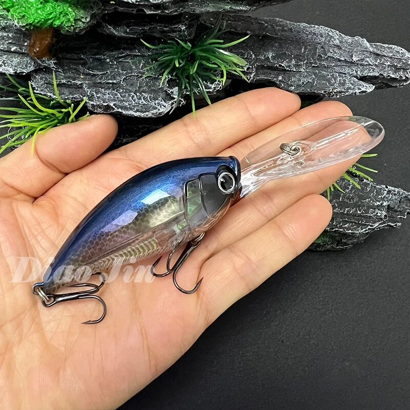 3D Deep Crank 70F Рыболовные приманки 21 г 70 мм Плавающий длинный воблер с язычком Topwater Pesca Рыболовная приманка Гольян Рыболовные принадлежности Crankbait