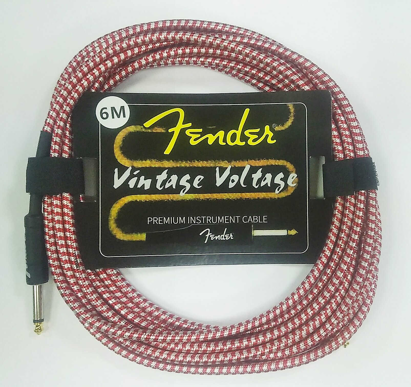 Кабель гитарный Vintage Voltage 6м красно-белый