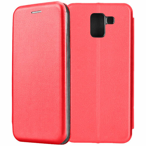 Чехол книжка на Samsung J6 2018, красный
