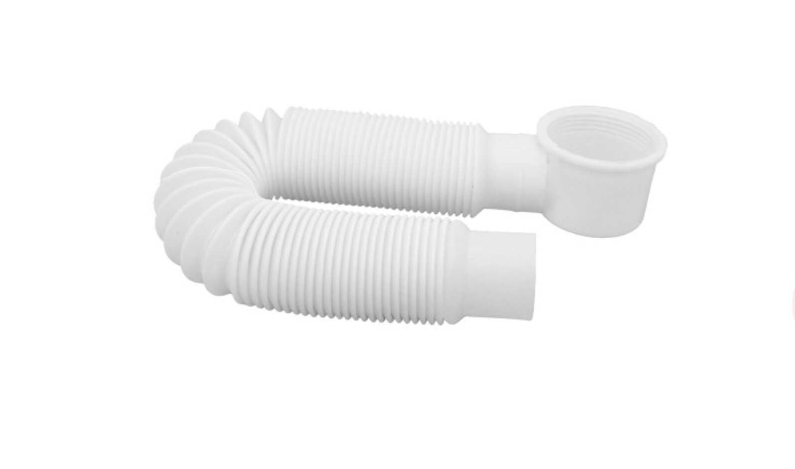 Гофра + сифон. Слив поддона душевой кабины. Инновационная гофра с жёстким прочным выпуском соединителем с канализацией, длина 840 мм, ABS пластик, Ниагара