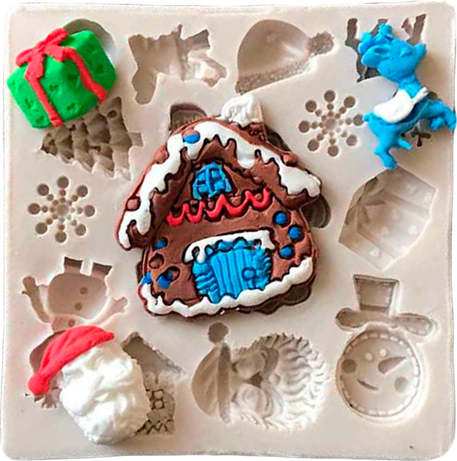 Молд для шоколада/мастики силиконовый Атмосфера праздника (Набор из 2 шт.)