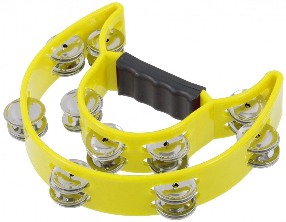 Alice ATB002 Тамбурин "Двойной полукруг", 20 пар бубенцов, желтый