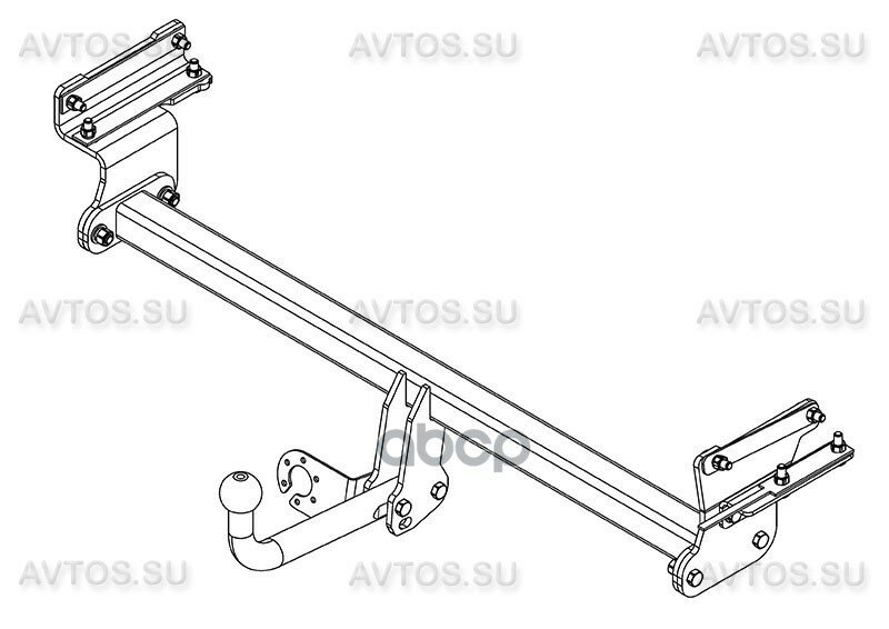 Фаркоп Nissan Qashqai 2014-2021 Тип шара: A. Нагрузки: 1800/100 кг AvtoS арт. NS 25