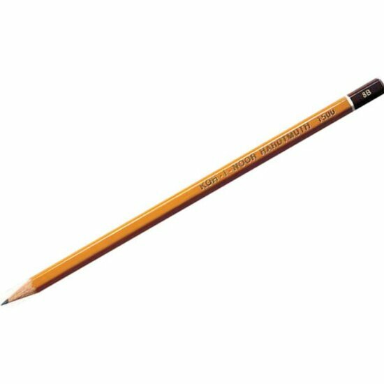 Карандаш чернографитный Koh-i-noor 1500 8В, заточенный