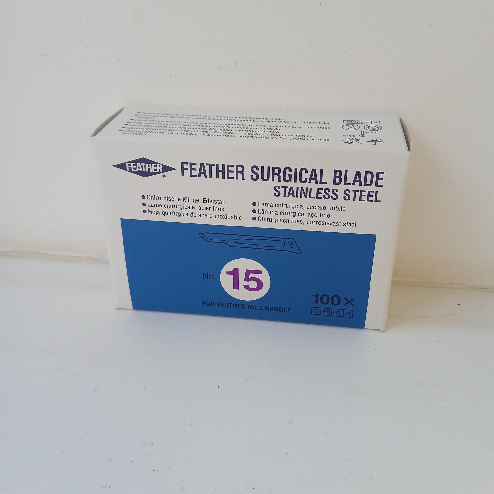Лезвие для скальпеля стерильное №15, 5 штук