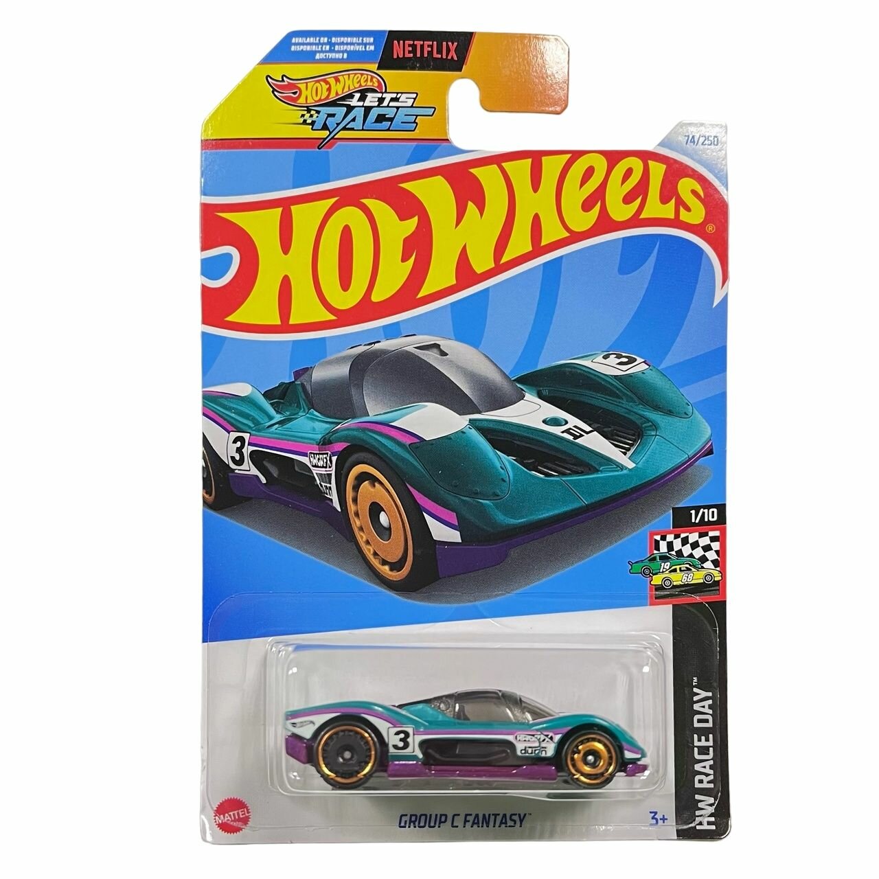 Машинка Hot Wheels металлическая машинка, коллекционная в масштабе 1:64 GROUP C FANTASY (Зеленый/фиолетовый)