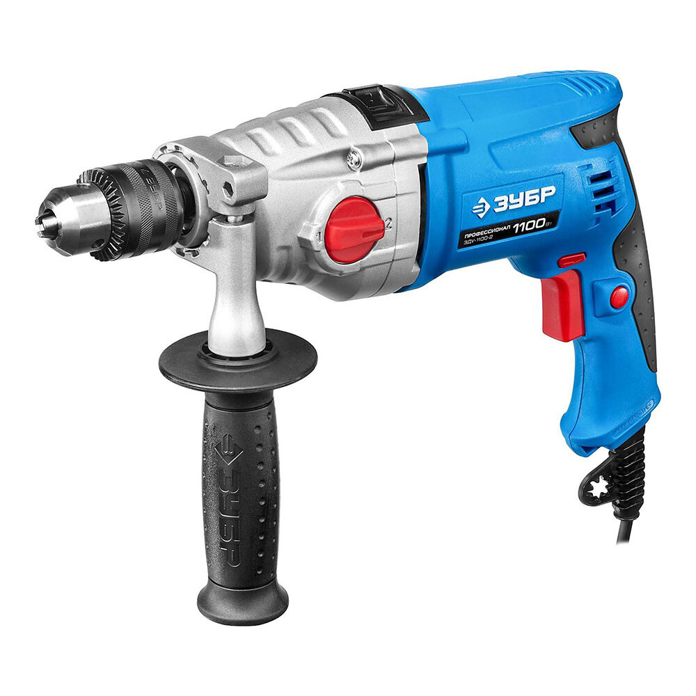 Дрель ударная Зубр ЗДУ-1100-2 ЭРММ2 (ЗДУ-1100-2 ЭРММ2) 1100 Вт ключевой патрон