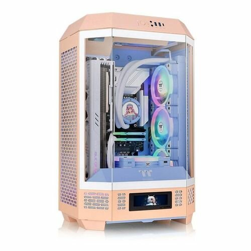 Корпус mATX Thermaltake The Tower 300 Peach Fuzz, Micro-Tower, без БП, розовый [ca-1y4-00s]
