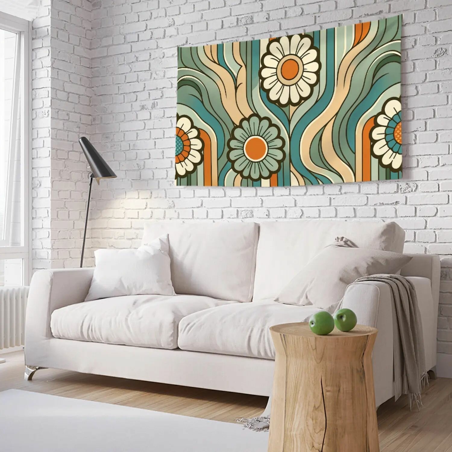 Горизонтальное фотопанно на стену JoyArty "Живописные ромашки", из ткани, 100х150 см