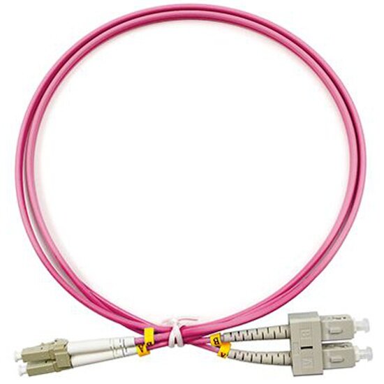 Патч-корд оптический Toplan , дуплексный, LC/PC-SC/PC, MM 50/125 (OM4), 15 м, LSZH