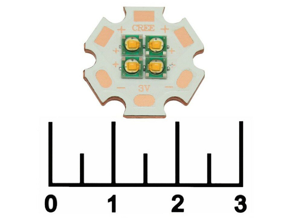 Светодиод LED 10W белый теплый 3V XPE Cree
