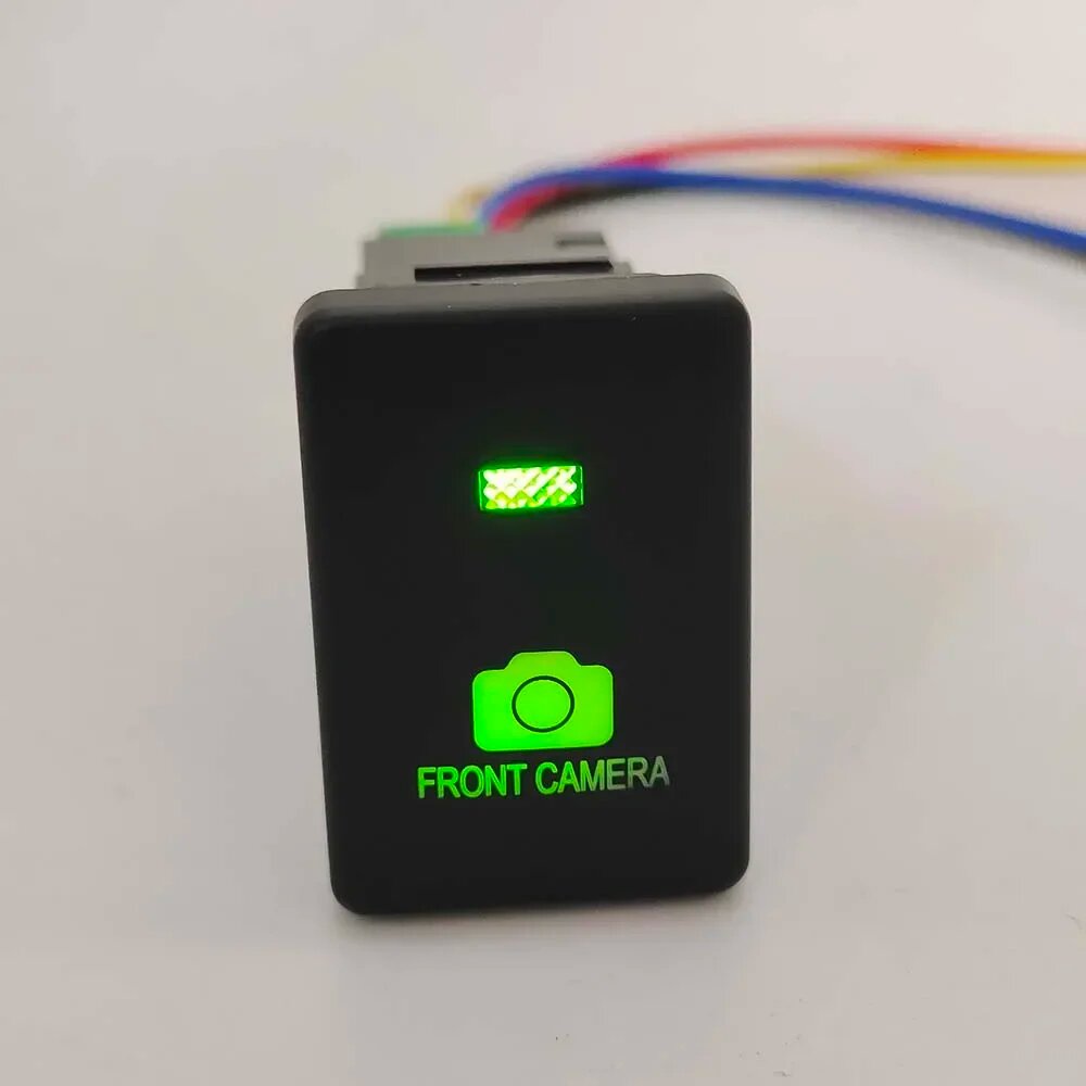 Зеленая Φ кнопка переключения передней камеры с проводом для Toyota Camry Altis alphard Harrier Land Cruiser PRADO 2007- 2015 Locking switch