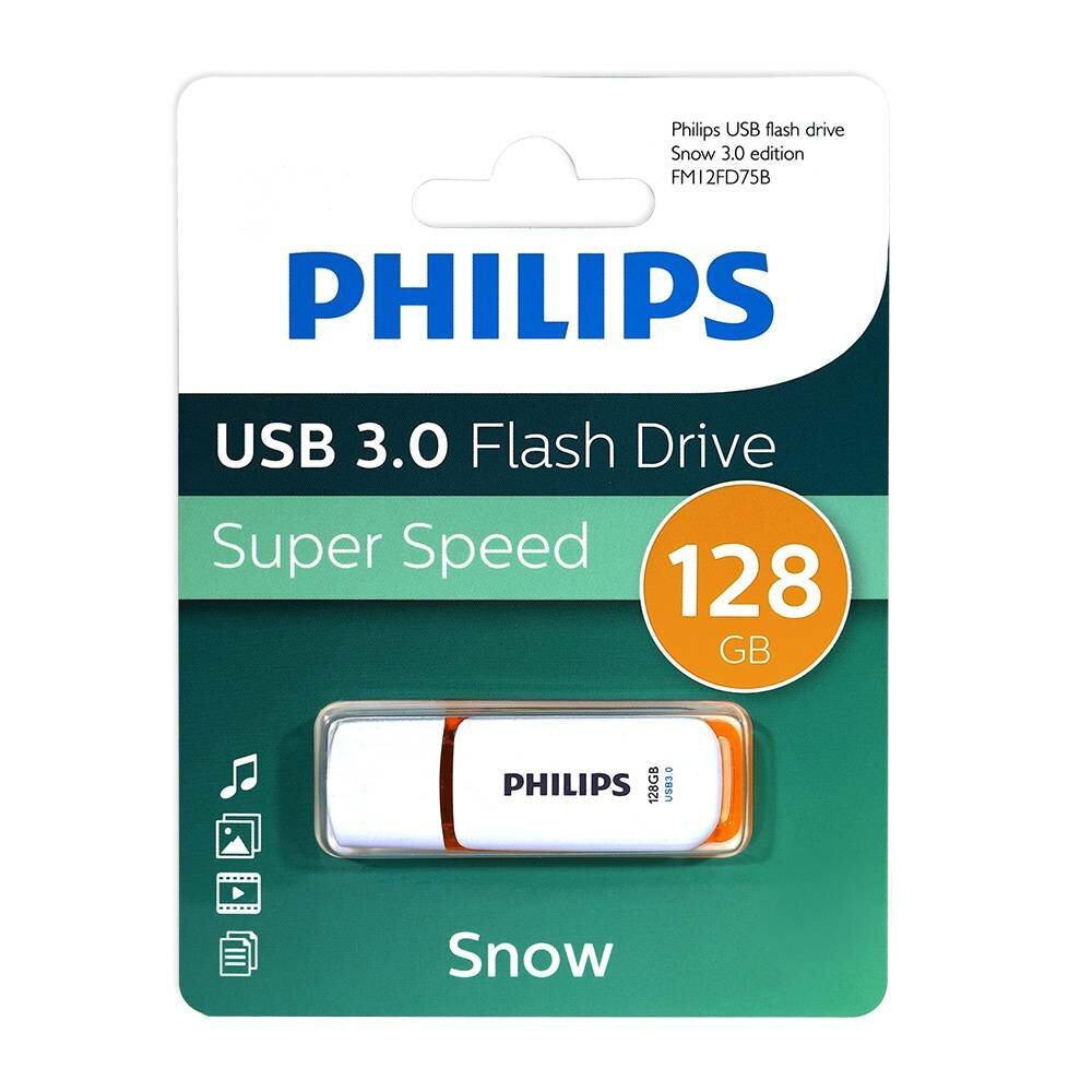 Флеш накопитель 128GB PHILIPS SNOW3.0 128GB, USB 3.0 FM12FD75B/97