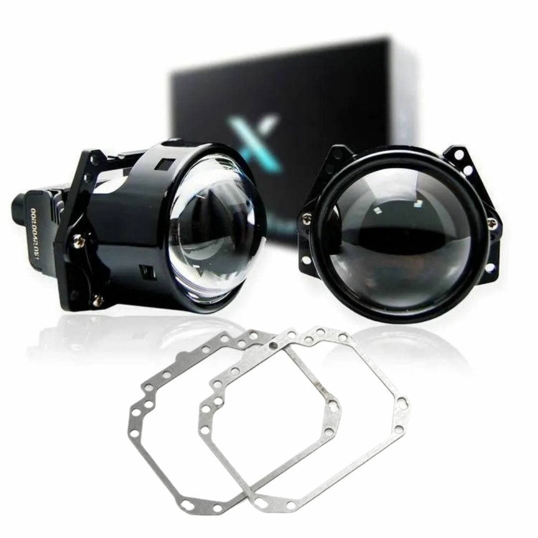 Bi Led линзы на BMW 5 E39 рест. 2000-2004 без AFS (Комплект YH3 5000К) Билед для БМВ 5 Е39